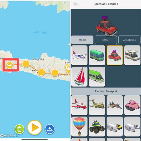 Cara Membuat Animasi Rute Perjalanan Mudik atau Liburan di HP - Rancah Post